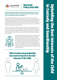 Custody of Children - Campaign for Justice in Muslim Family Laws
